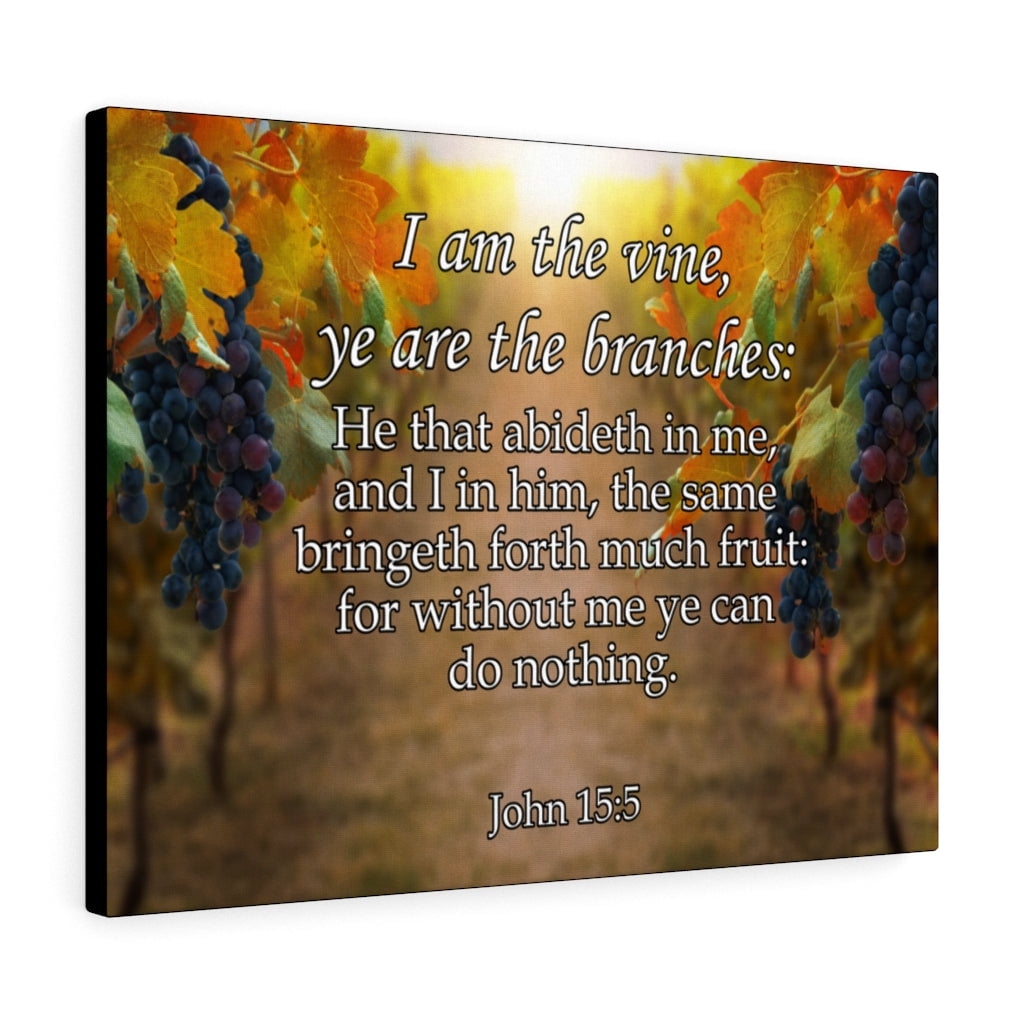 Scripture Walls I Am The Vine Grapes John 15:5 Bible Verse Canvas ...