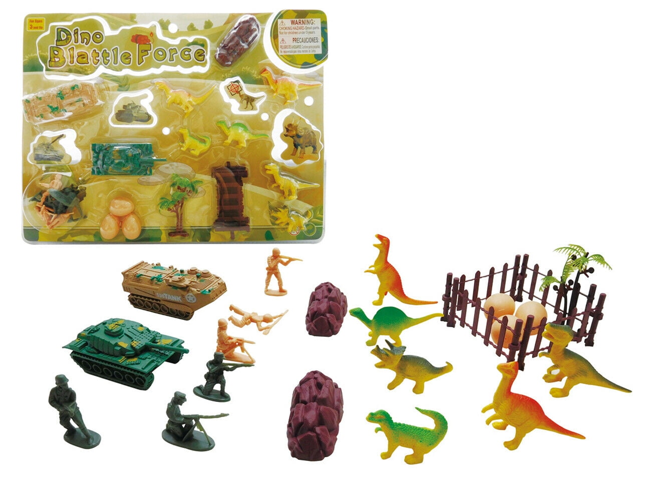 Dinosaur Battle Force Toy Dinosaur & Military Figure Playset w/ Soldier ...