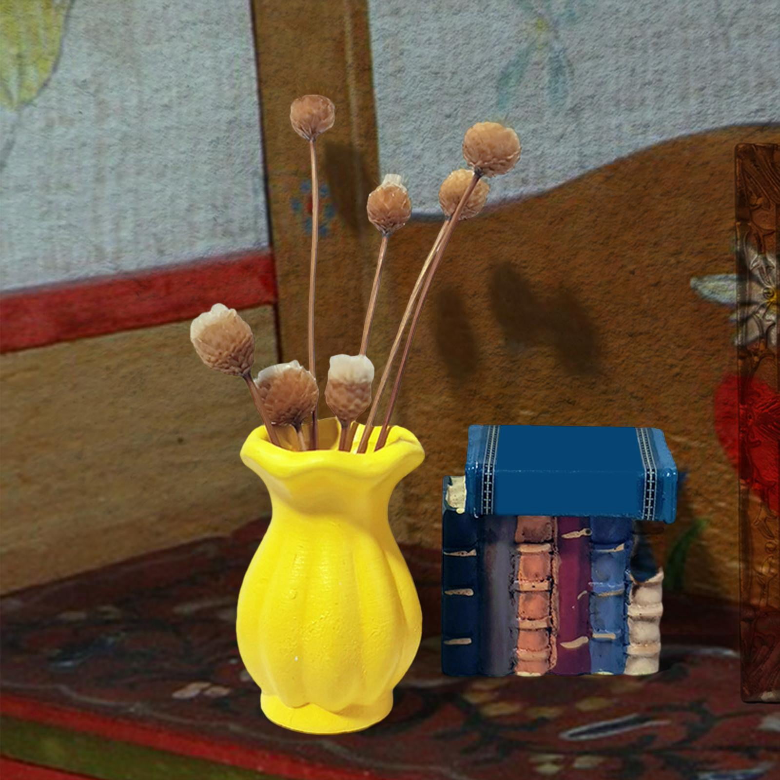Florero de cerámica en miniatura, florero de casa de muñecas 1:12 ...