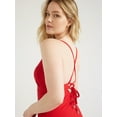 Time And Tru Womens And Womens Plus Plunge X Back One Piece Swimsuit