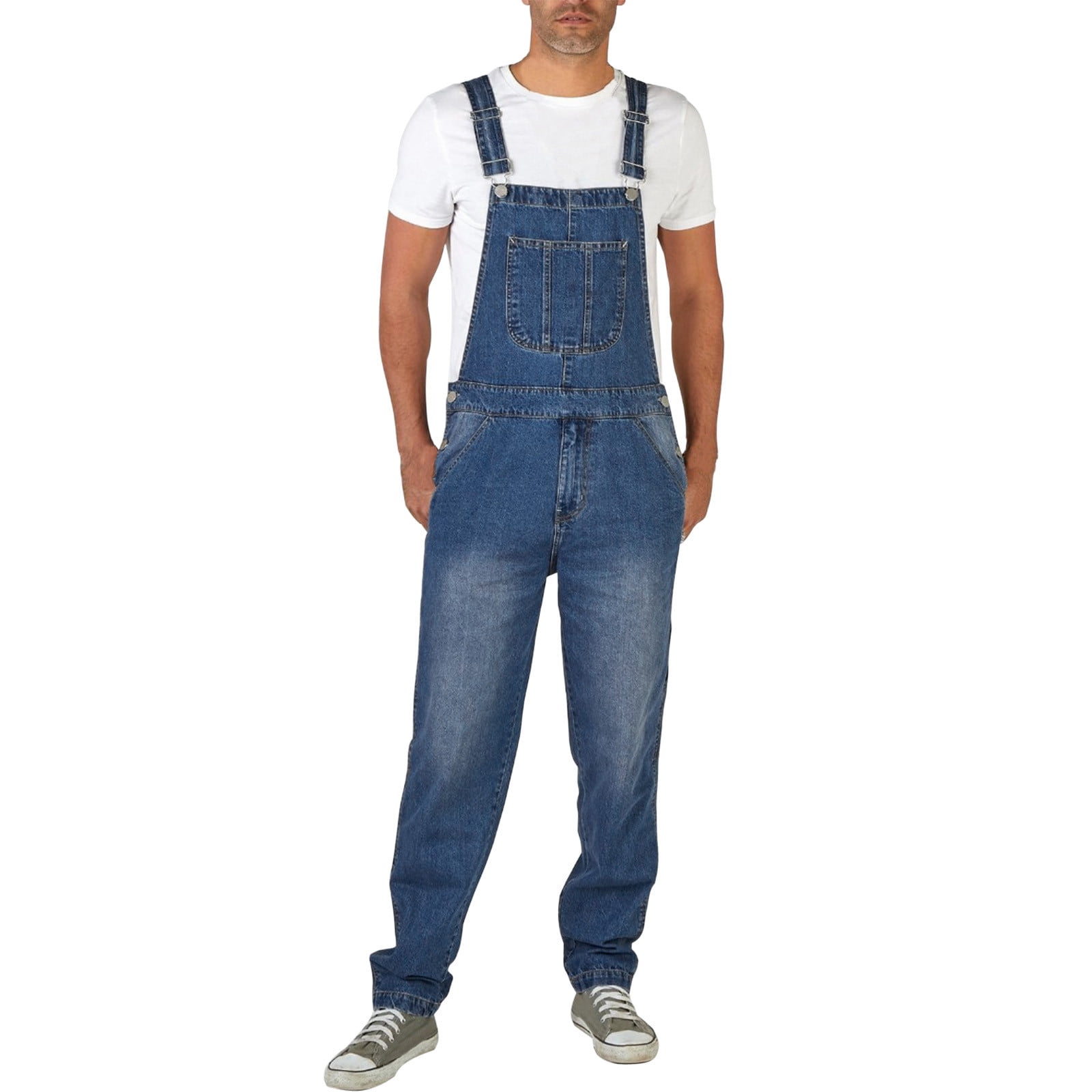 Click here for Feolixe Mens Casual Solid Denim Overalls Full Leng... prices