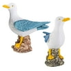 2x Wooden Seagull Figurines Seagull Sculpture Beach Decoration ...