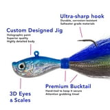 Charlie's Worms Jiggin' Dipper Holographic Bucktail Fishing Lure Jigs 3 ...