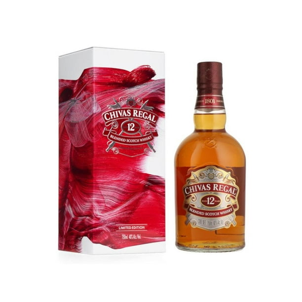 Pack de 12 Whisky Chivas Regal 12 Años Estuche Metálico 750 ml | Bodega Aurrera en línea