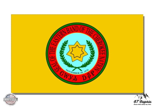 Eastern Band Cherokee Flag - 12" Vinyl Sticker Waterproof Decal ...