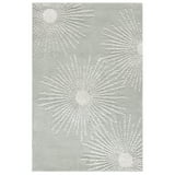 SAFAVIEH Soho Fiesta Celebration Wool Area Rug, Grey/Ivory, 6' x 9 ...