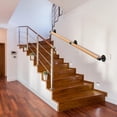 51" Wood Handrail Indoor Stairs Handrail Wall Mount Handrail w/Sturdy ...
