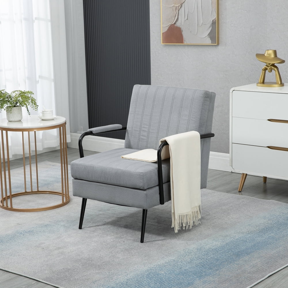 Modern Mid Century Accent Chair Living Room Single Sofa Grey - Walmart.com