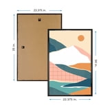 Mainstays 22x34 Black Rounded Poster Frame, Plastic Wall Frame for ...
