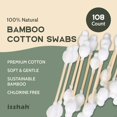 Baby Cotton Swabs-108 Pcs Pack-Certified and Approved, Bamboo Handle ...