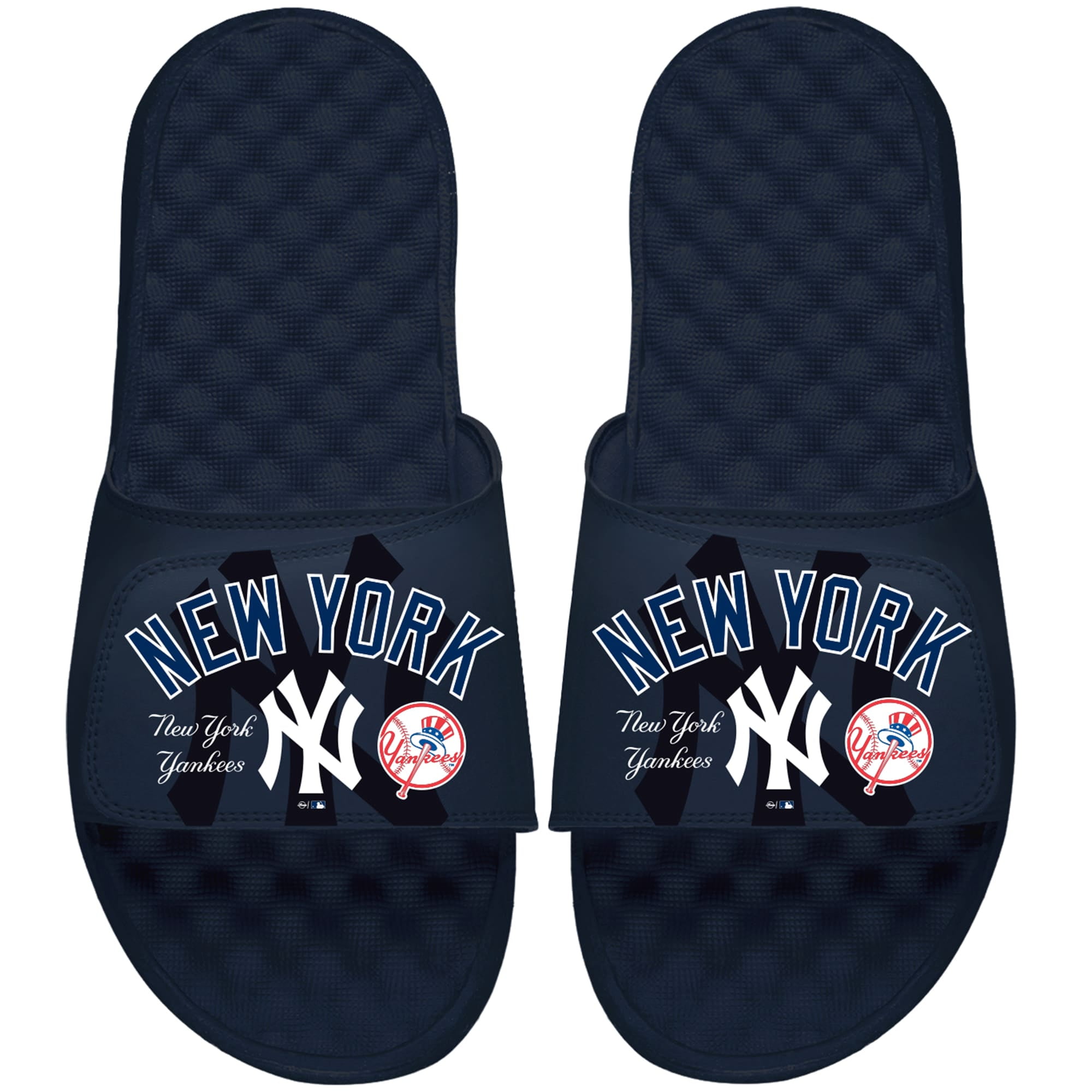 Youth ISlide Navy New York Yankees Collage Slide Sandals - Walmart.com
