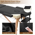 Westice 3-Section Foldable Ergonomic Wooden Massage Table with ...