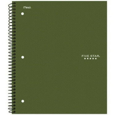 Spiral Notebook 5 Subject College Ruled Feature Rich Coral - Five Star ...