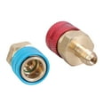 2pcs Brass Quick Couplers set High/Low Side Adapters Air Conditioning ...
