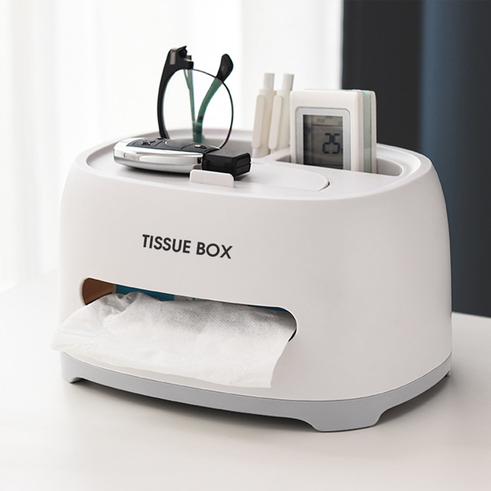 Viadha Tissue Box Holder with Storage Function, Multifunctional Tissue ...