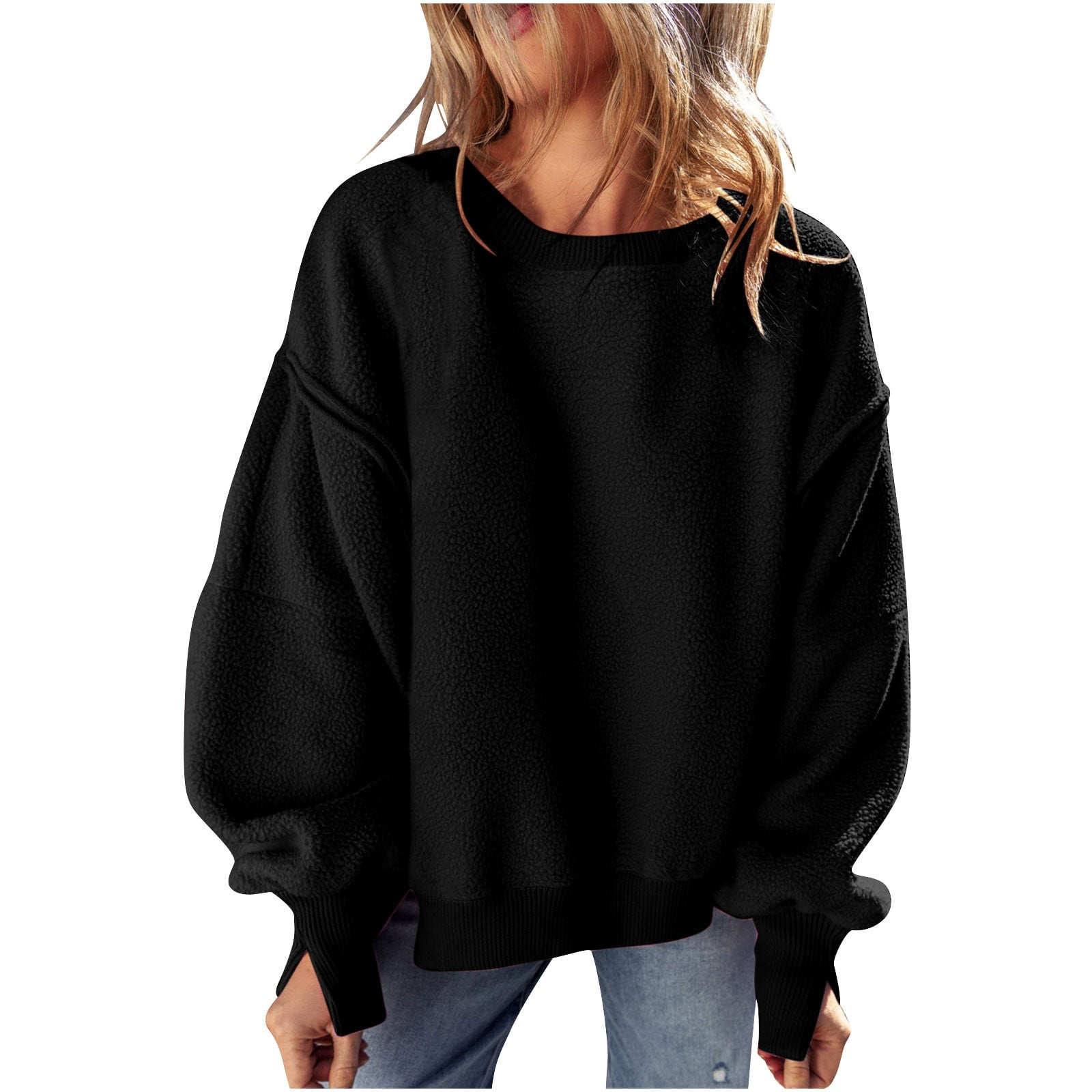 Click here for Aidice Oversized Sweatshirts For Women Fleece Warm... prices