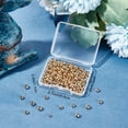 200Pcs 4 Styles Brass Spacer Beads Long-Lasting Plated Round Real 24K ...
