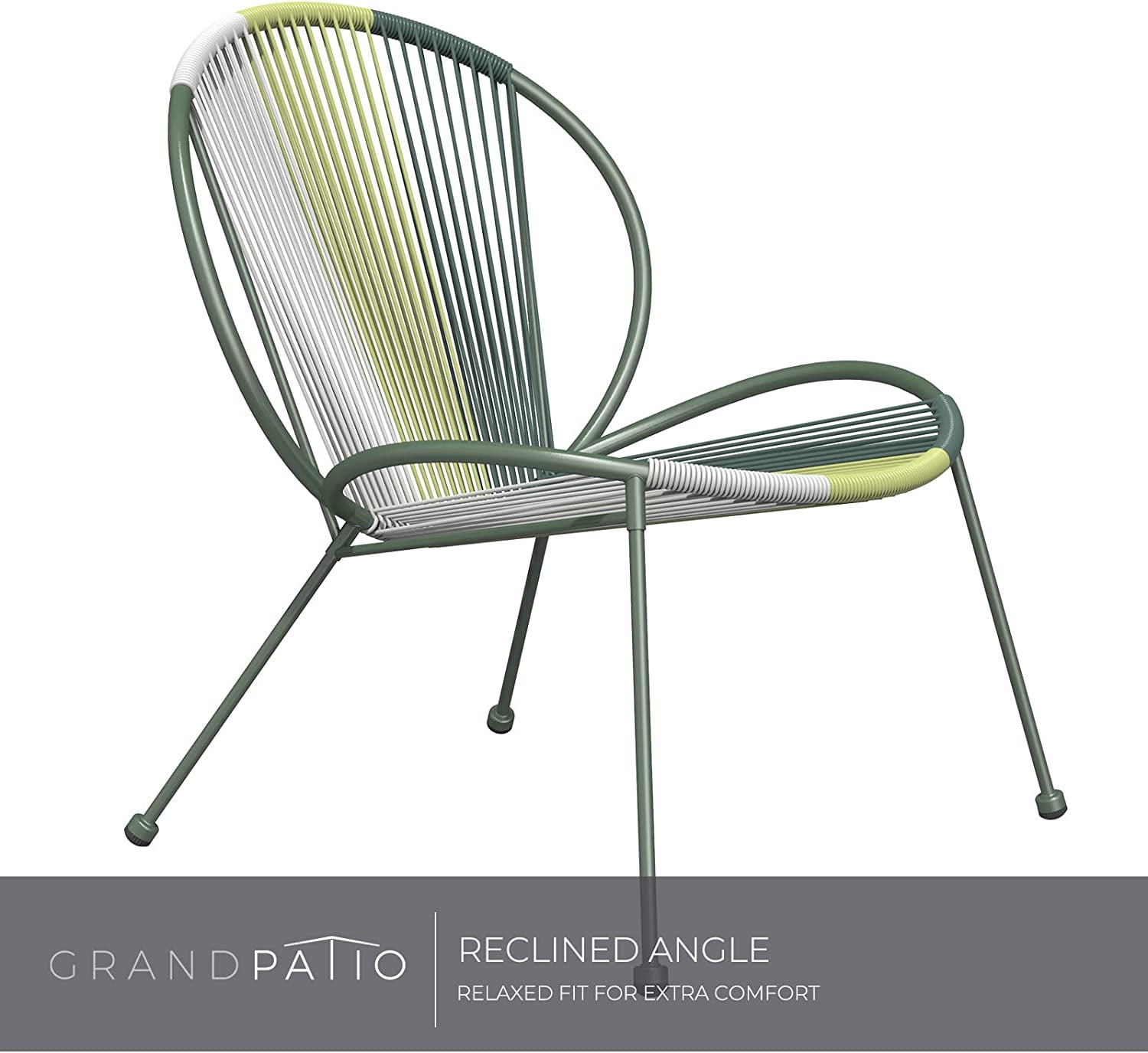 Grand Patio Outdoor Acapulco 3-Pc Steel Low Seat Lounge Bistro Set ...