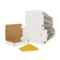 MEBRUDY 40 Pack 10x4x4 inches Brown Shipping Boxes Corrugated Cardboard ...