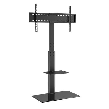 Floor TV Stand with Mount Swivel for 50 to 75 inch Flat TVs Wood Base ...