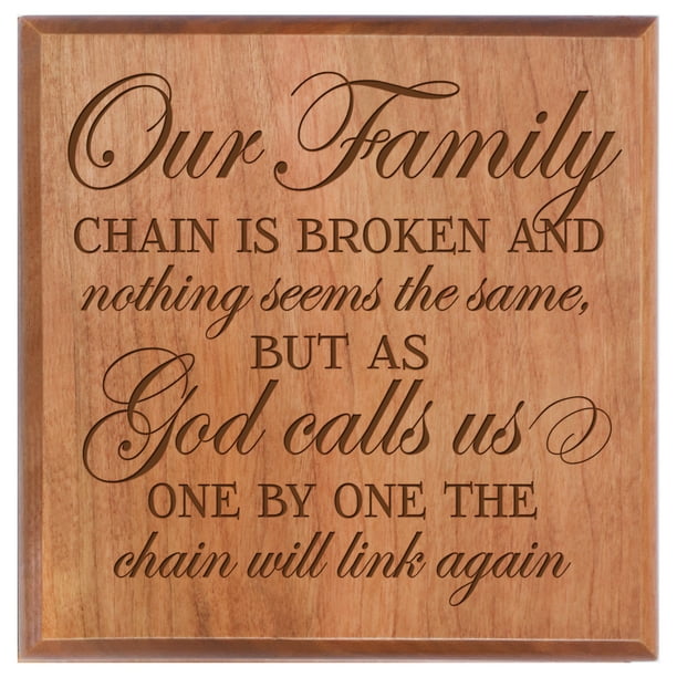 LifeSong Milestones "Our Family Chain Is Broken" Engraved Keepsake ...