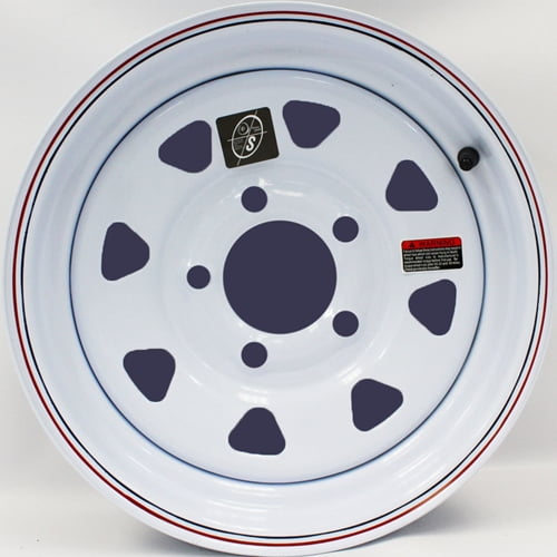 13" x 4.5" White Spoke Trailer Wheel 5-4.5" Bolt Circle - Walmart.com