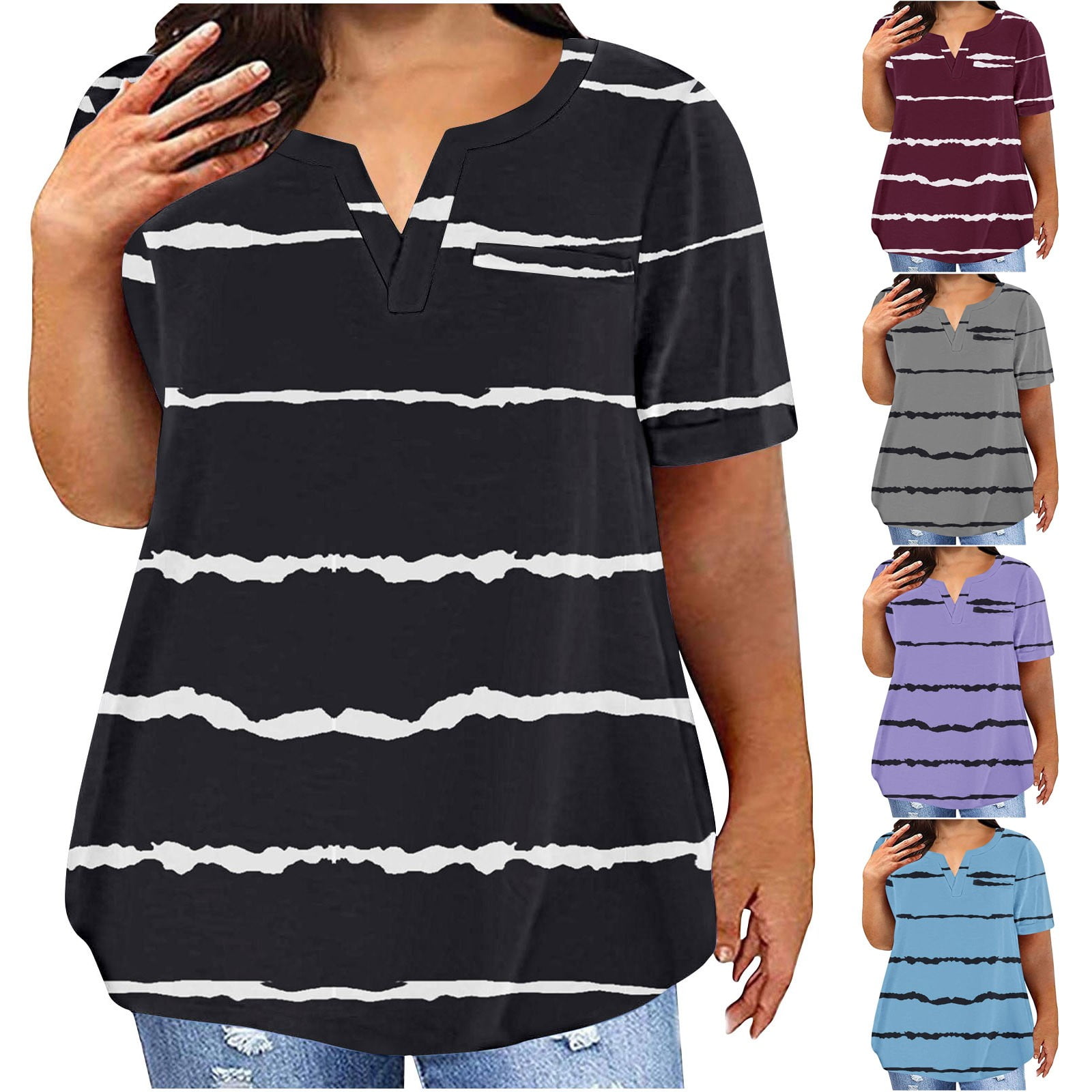 Click here for Cflvaek Womens Plus Size T Shirts Loose Fit Short... prices