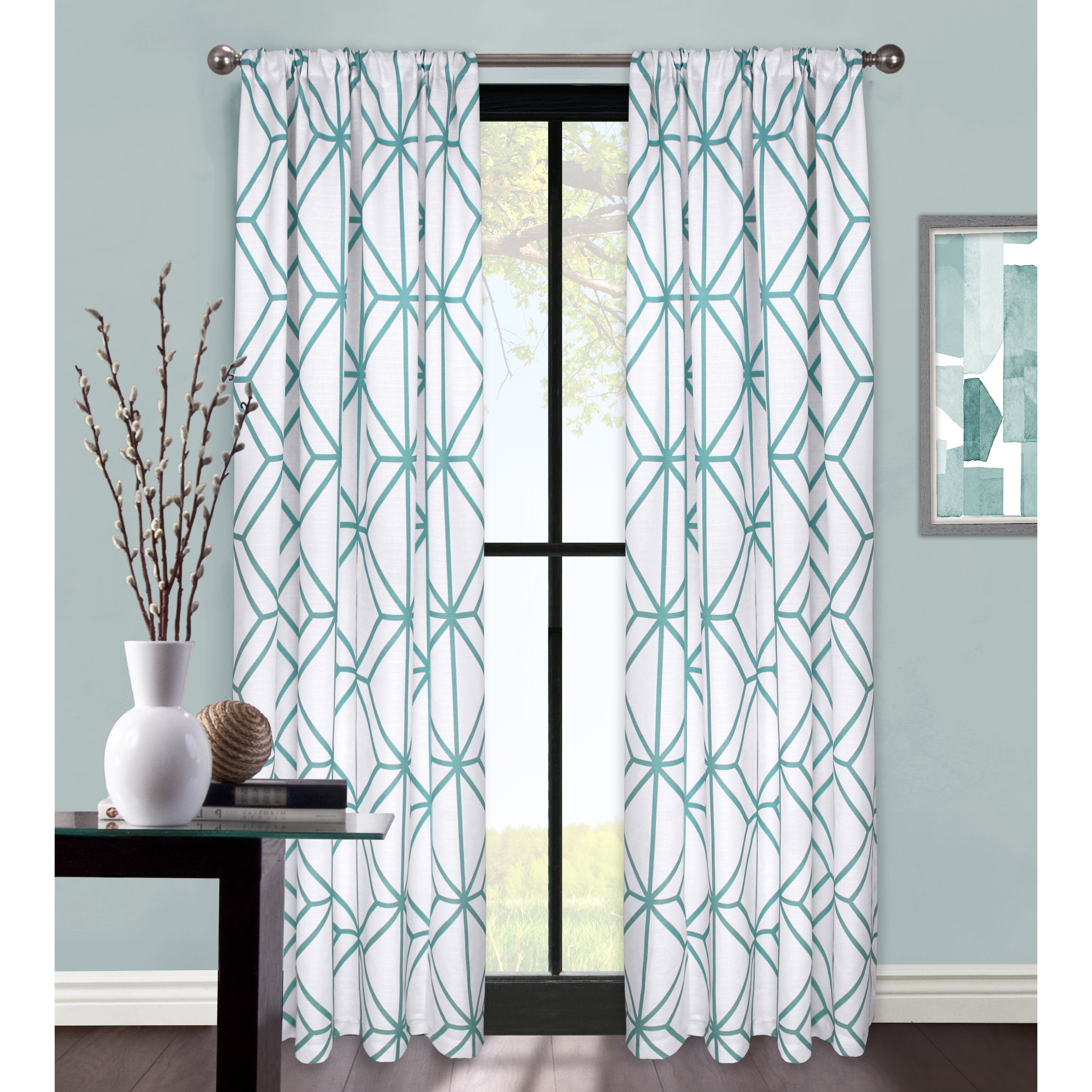 Better Homes & Gardens Rattan Lattice Window Curtain Panel - Walmart.com