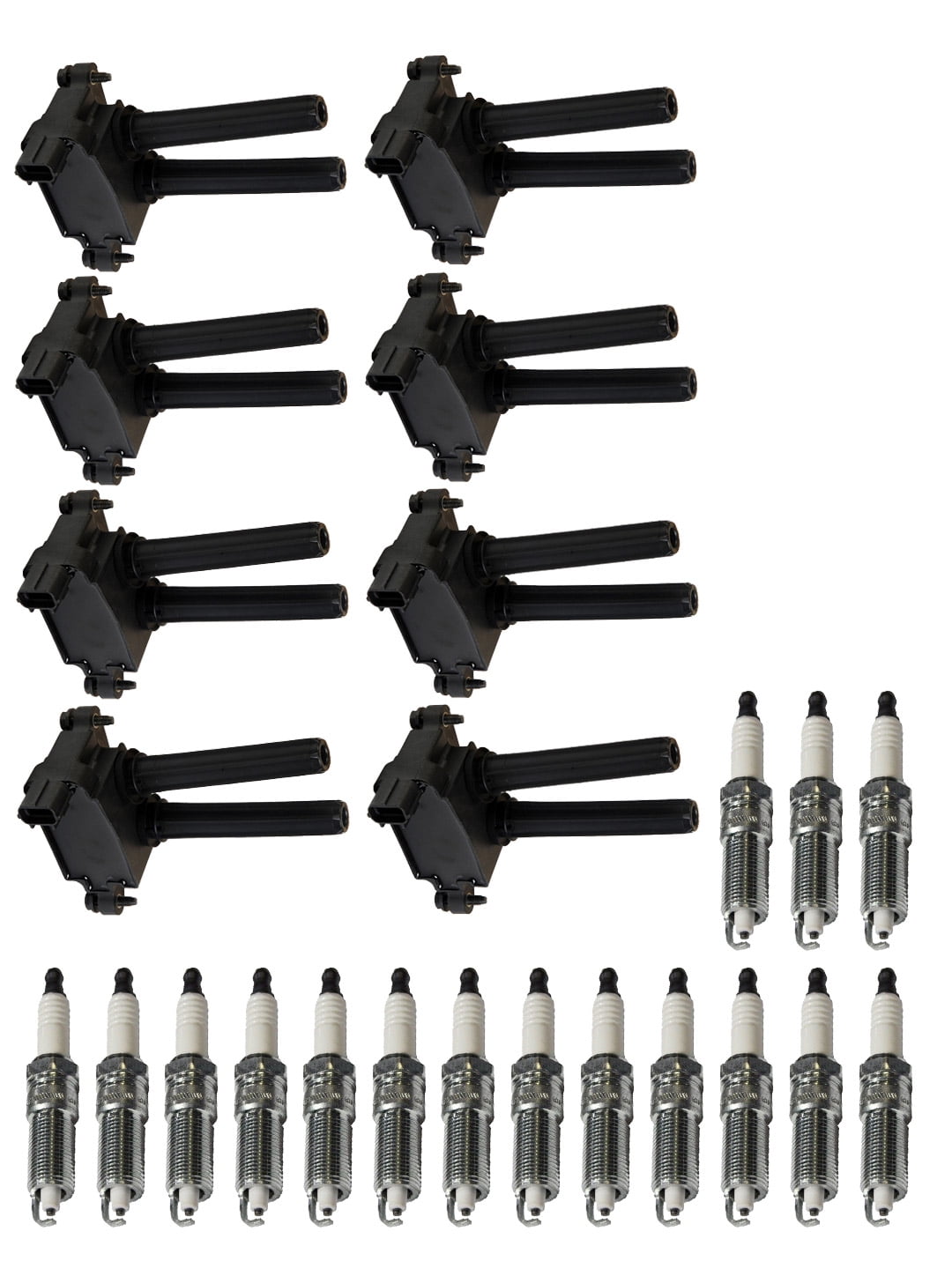 Set of 8 ISA Ignition Coils & 16 Denso Spark Plugs for 2005-2010 Dodge ...