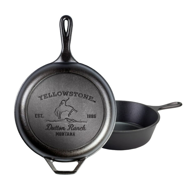 Lodge Cast Iron x Yellowstone™ 3.2 Quart Bucking Bronco Combo Cooker ...