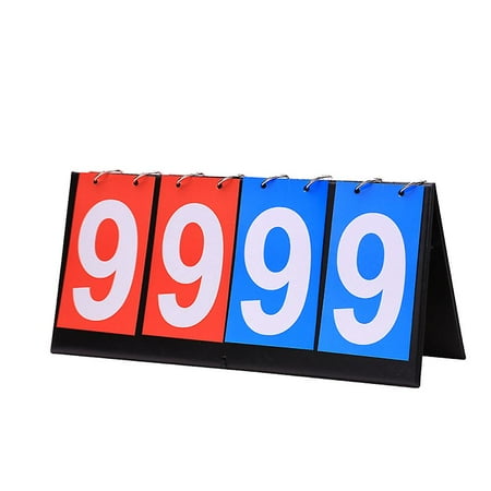 Table Top Flip Scoreboard 2/4 Digit Portable Flip Sports ScoreBoard ...
