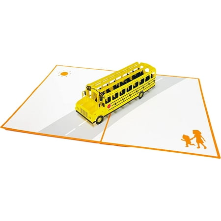 Pop Up School Bus Card, 3D School Bus Greeting Card, 3D Pop Up Card ...