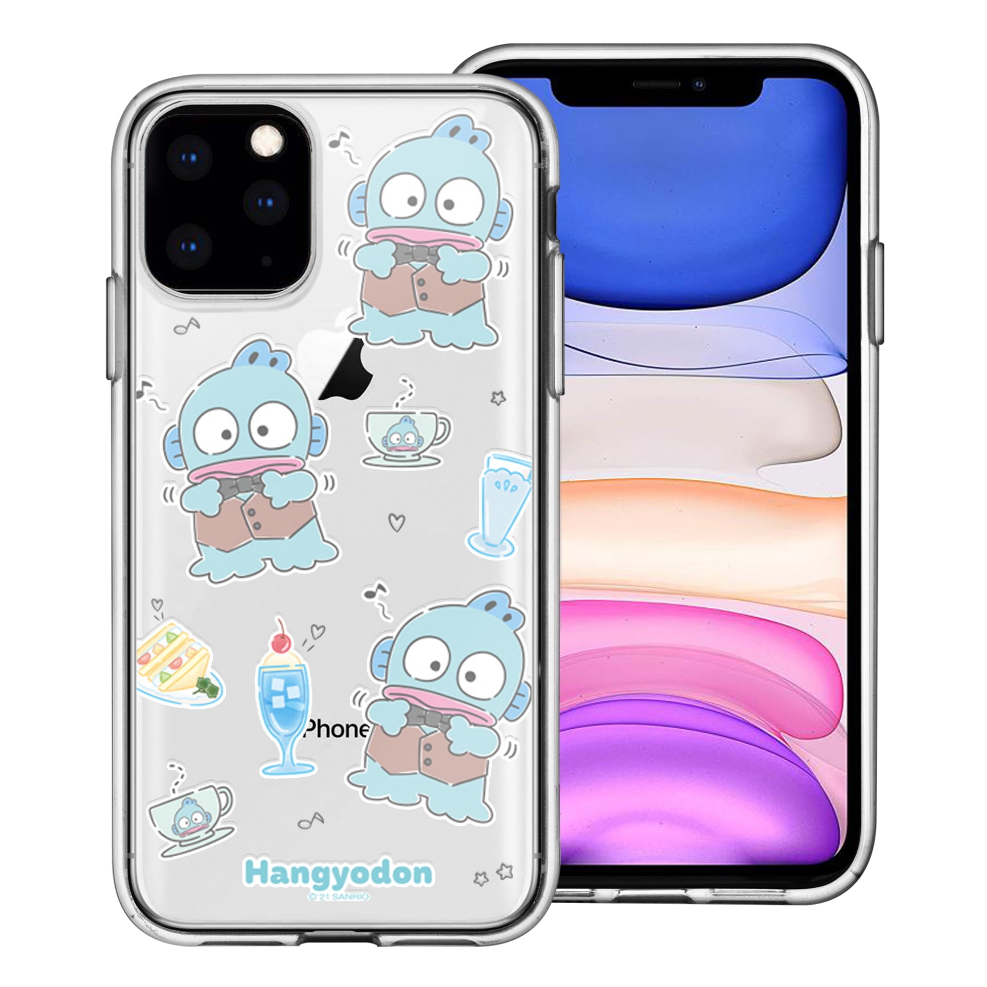 iPhone 13 mini Case (5.4inch) Sanrio Cute Clear Soft Jelly Cover - Cafe Hangyodon - Walmart.com