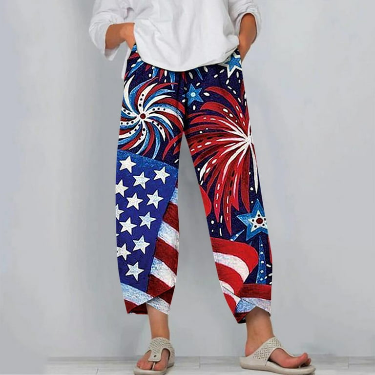 American Flag Pants Women