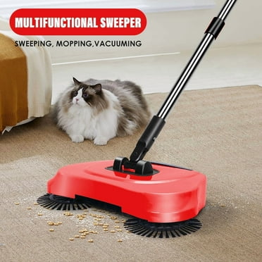 Eyliden Hand Push Carpet Sweeper, Manual Lightweight Vacuum with Dual ...