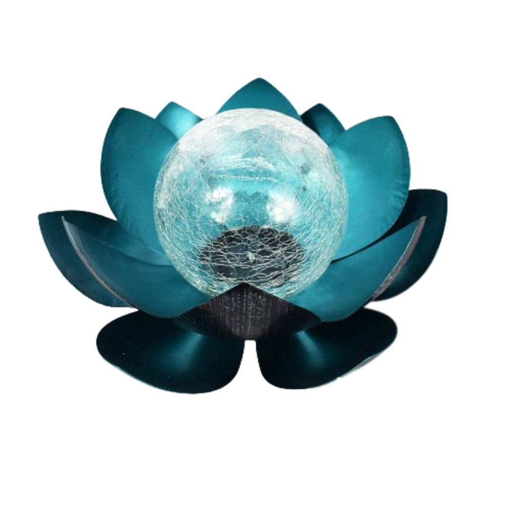 PEACNNG Lotus Solar Lights Outdoor, Solar LED Powered Garden Light ...
