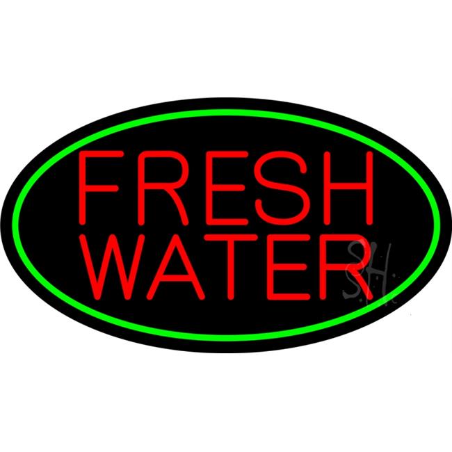 The Sign Store N105-13823-clear Red Fresh Water Clear Backing Neon Sign ...