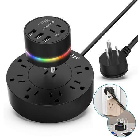 Power Strip with USB, Leaflai 3 USB Charging Ports with Sensor Night ...