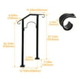 KOJEM Outdoor Hand Rail 1 - 2 Steps Iron Handrail Outdoor Stair Railing ...