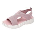 Bibifish Womens Platform Sandals Knit Elastic Open Toe Flat Sandals ...