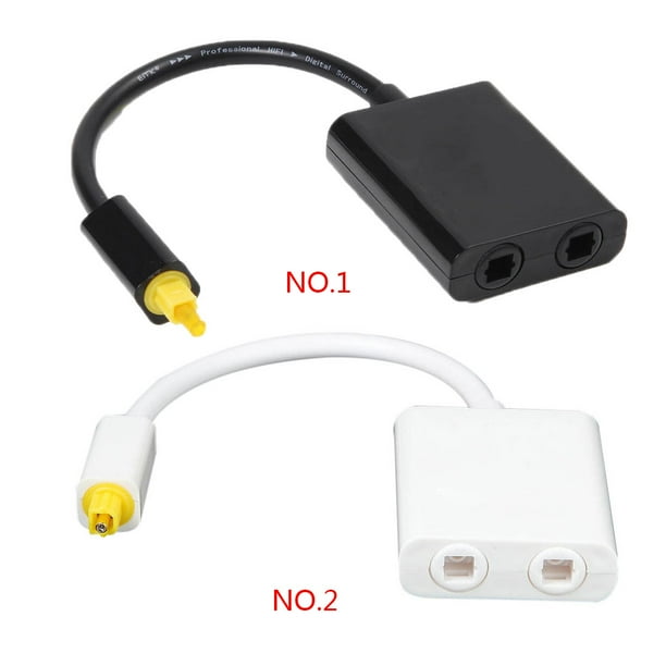 Dual Port Digital Optical Adapter Splitter Fiber Audio Cable 1-In 2-Out ...