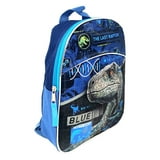 "Jurassic World Kids Dinosaur Backpack, Blue Velociraptor Mini 11 ...