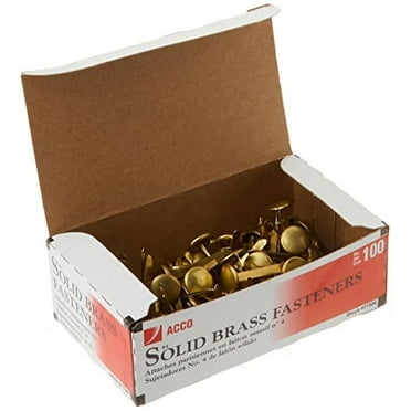 ACCO Brass Prong Paper File Fasteners, 1-1/2", 100-Pack - Walmart.com