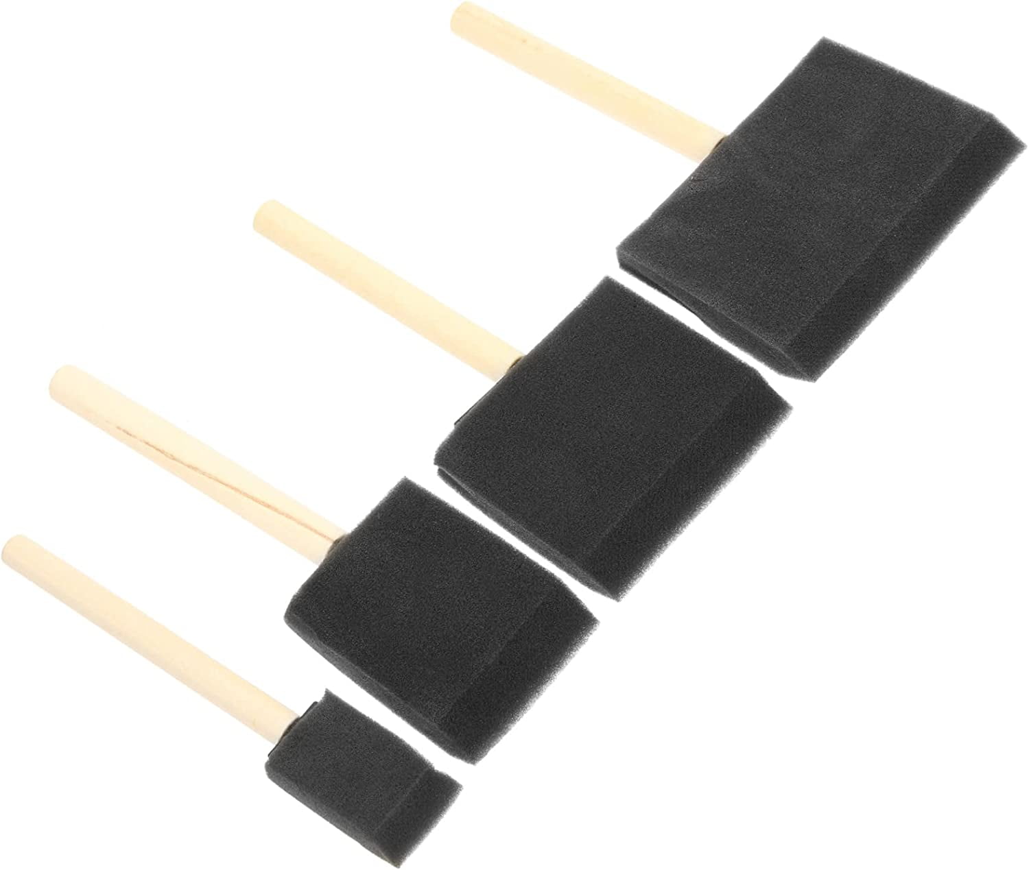 Round Paint Brush 3 Sets Foam Brush Sponge Black Pens for Drawing ...