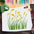 Reed Grass Stencils 11.8x11.8inch Reusable Cattail Leaves Stencils Reed ...
