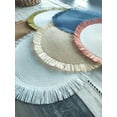 Fennco Styles Handwoven Fringe Boho Placemats 15" Round, Set of 4 ...