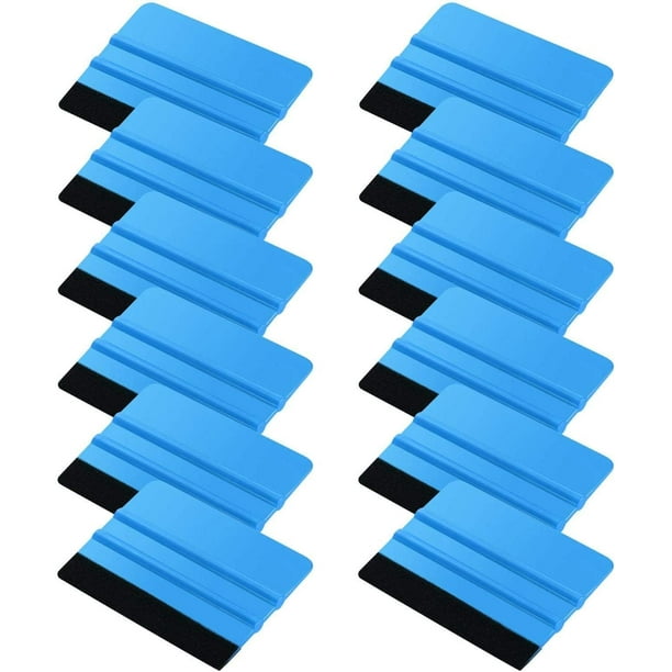 12 Pieces Felt Edge Squeegee Car Wrapping Tool Kits, 4 Inch Felt ...