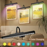 SUNBEAK Wireless Picture Light, Dimmable Art Lighting, 9 RGB Colors ...