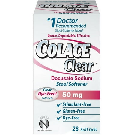 Colace Clear Soft Gels Stool Softener 28 ea (Pack of 3) - Walmart.com
