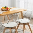MOJAY Mid-Century Modern Plastic Dining chairs in Clear, Set of 4 ...